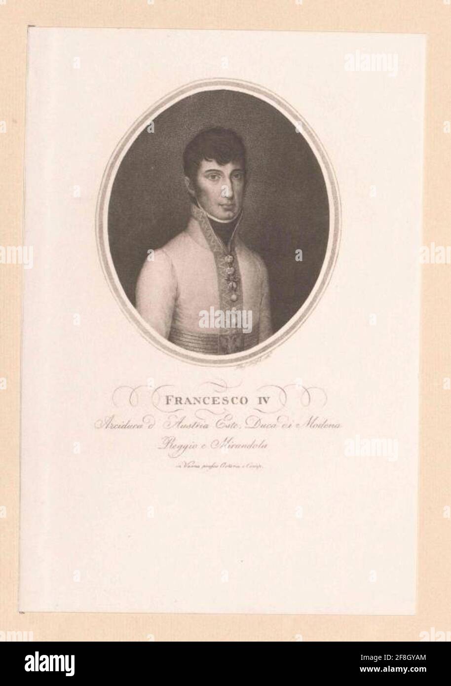 Franz IV. Archduke of Austria-Este Duke of Modena Stock Photo - Alamy