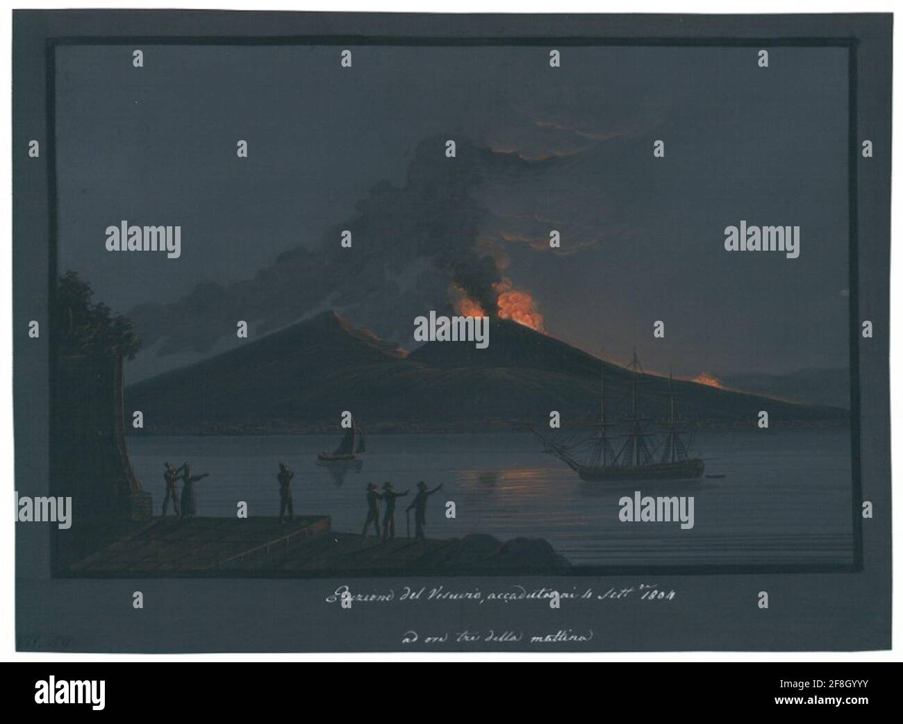 Eruption of Vesuvius, which happened to 4 weeks 1804 Stock Photo - Alamy