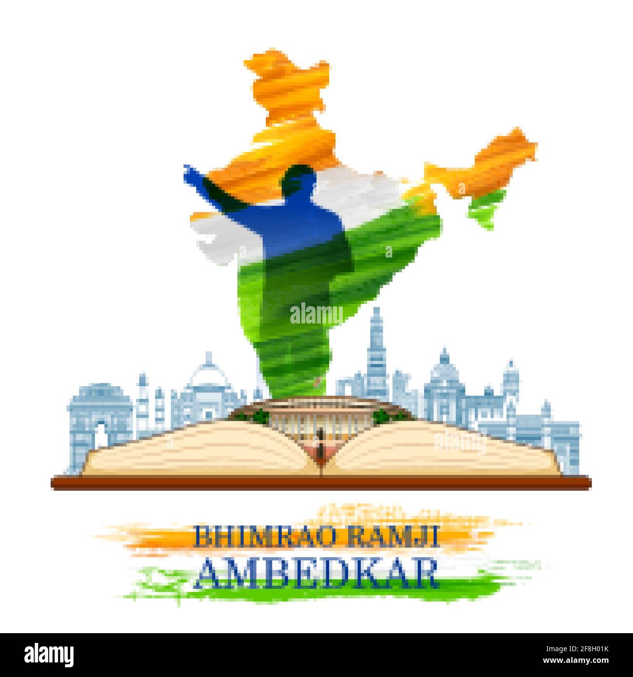 Dr B R Ambedkar Indian Flag High Resolution Stock Photography and ...