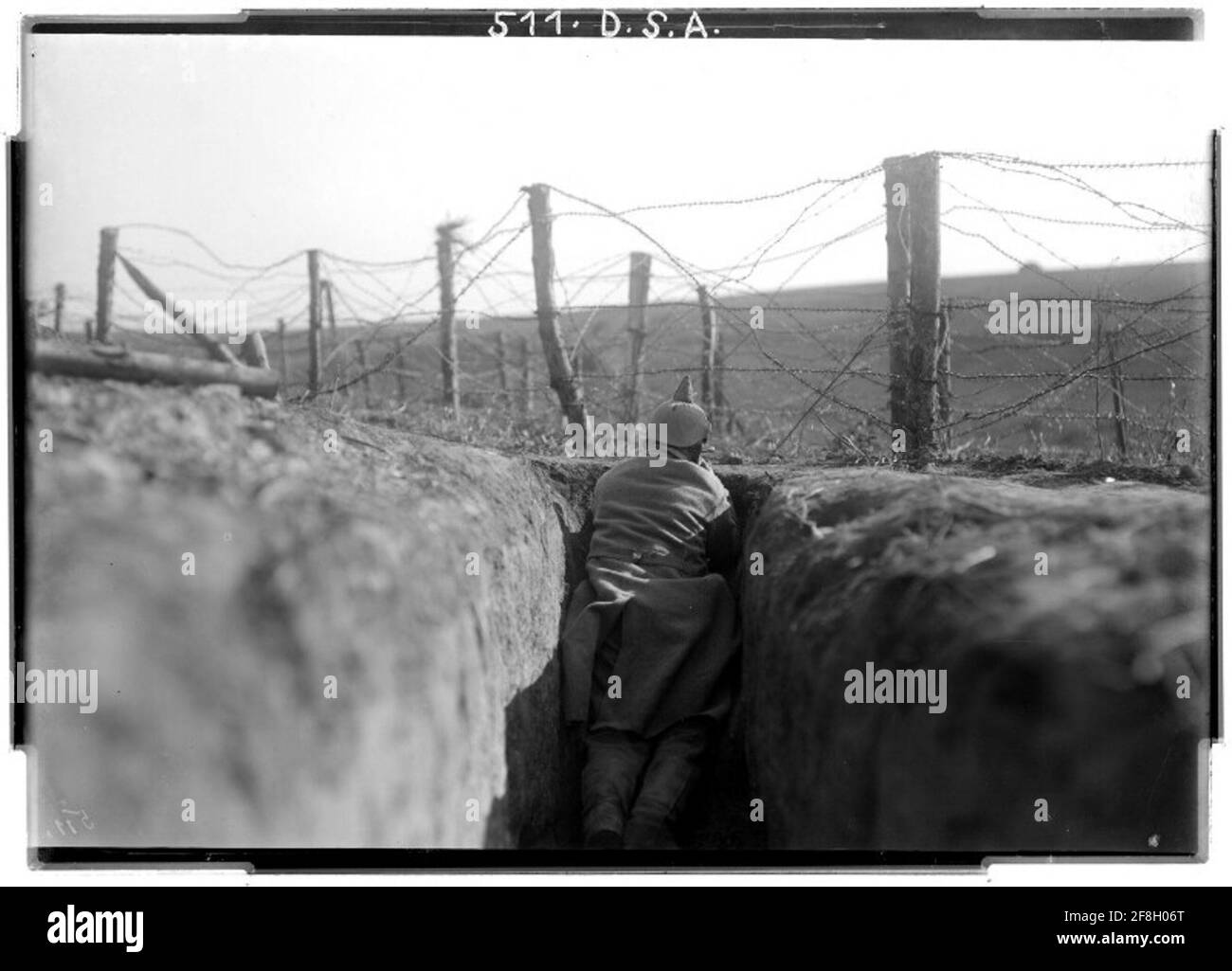 Barbed wire obstacles Black and White Stock Photos & Images - Alamy