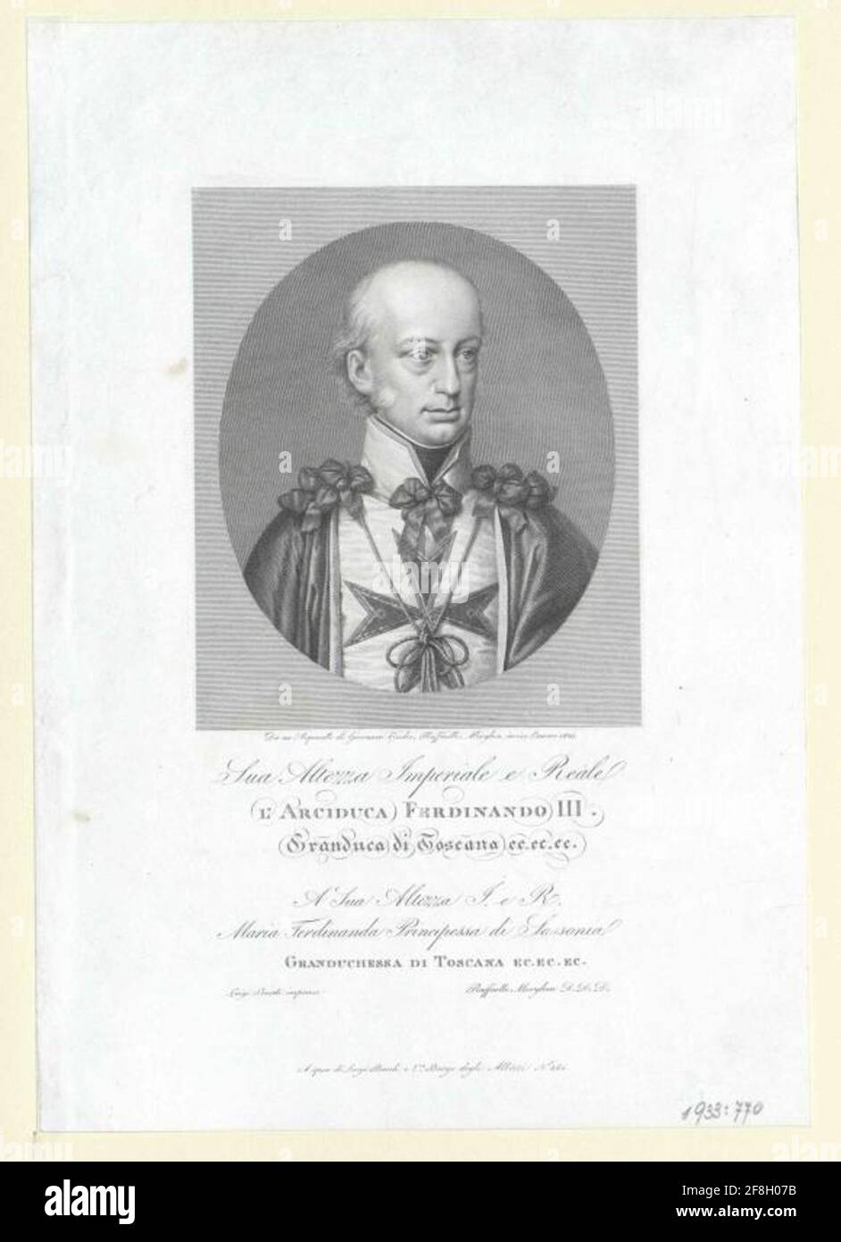 Ferdinand III., Archduke of Austria Grand Duke of Tuscany Stock Photo ...
