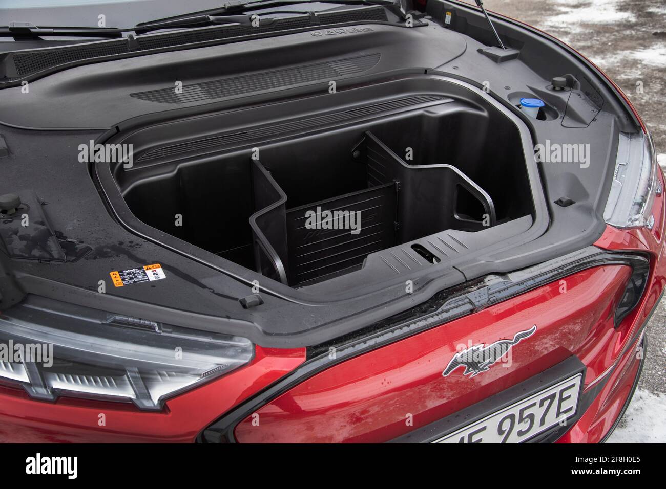 Ford Mustang Mach-E, a frunk (storage compartment in the front of the ...