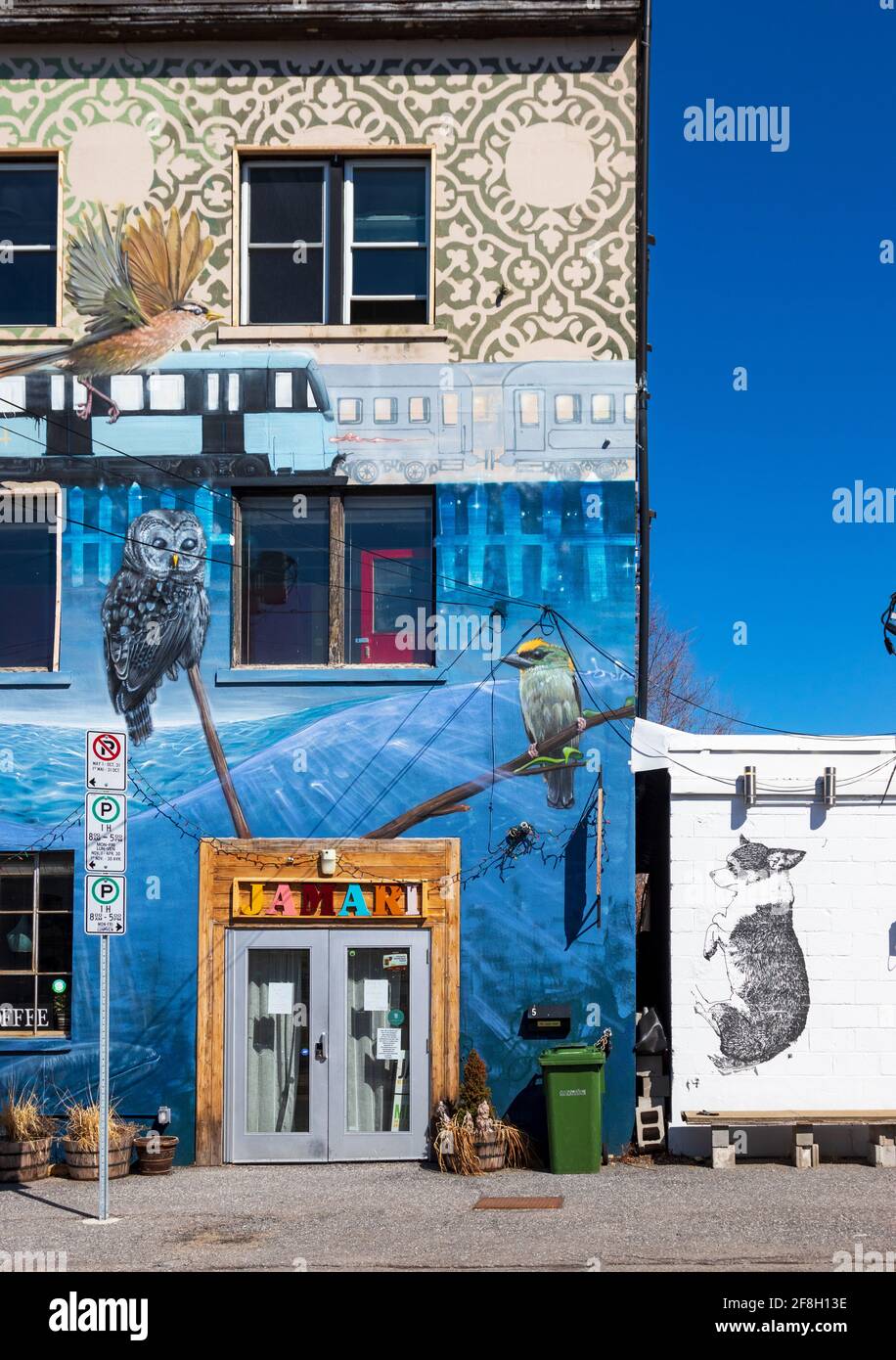 Commissioned graffiti updates the look of old buildings ...