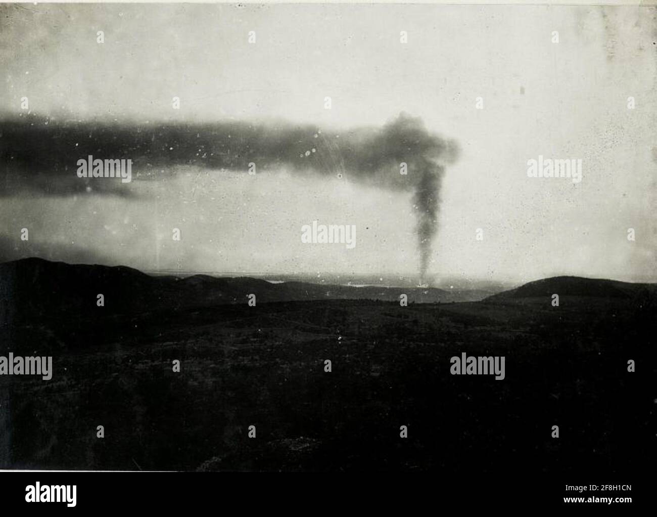 Fire of the Adriatic works created by Austrian artillery fire Stock ...