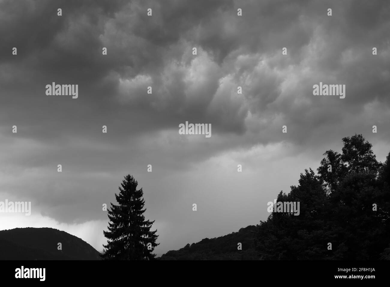 Minimalist dark landscape in the countryside Stock Photo - Alamy