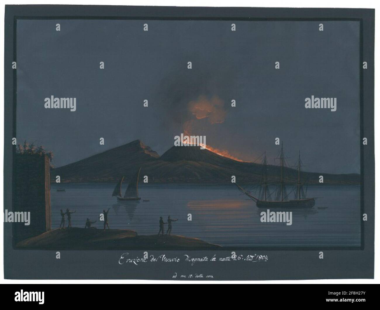 Eruption of vesuvius at night hi-res stock photography and images - Alamy