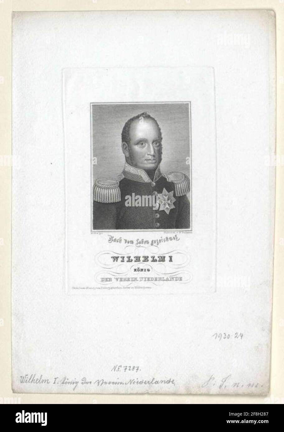 Wilhelm I, King of the Netherlands Stock Photo - Alamy