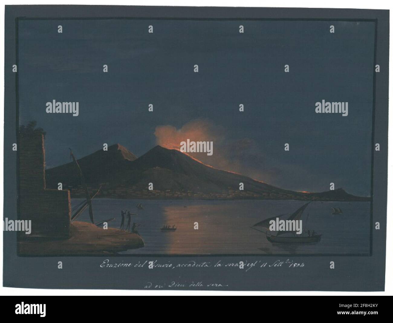 Eruption of Vesuvius, which happened in the evening Degl '11 September ...