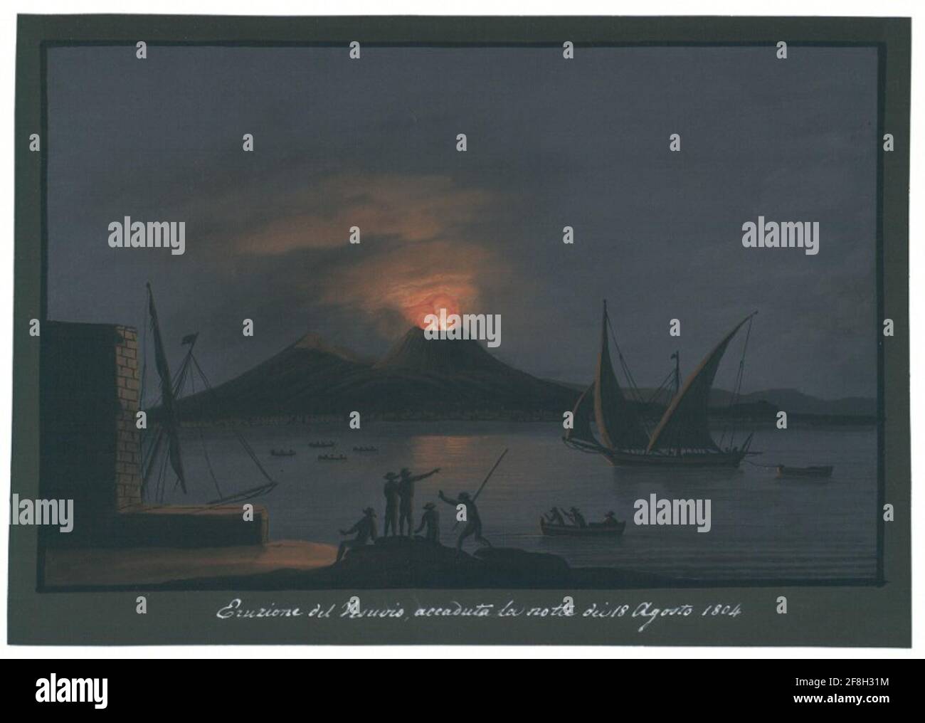 Eruption of vesuvius at night hi-res stock photography and images - Alamy