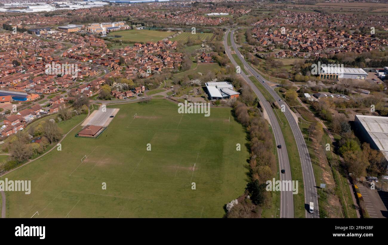 Aerial photo of the village of Walnut Tree and Old Farm Park in Milton ...