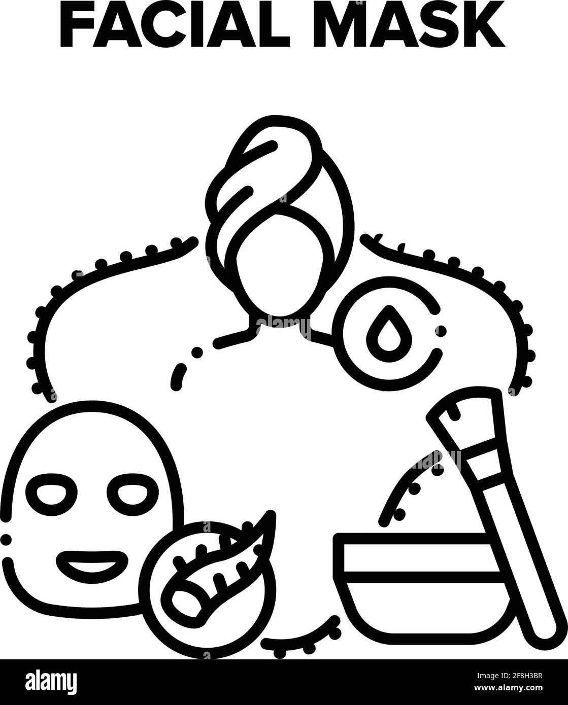 Facial Mask Vector Black Illustration Stock Vector Image & Art - Alamy