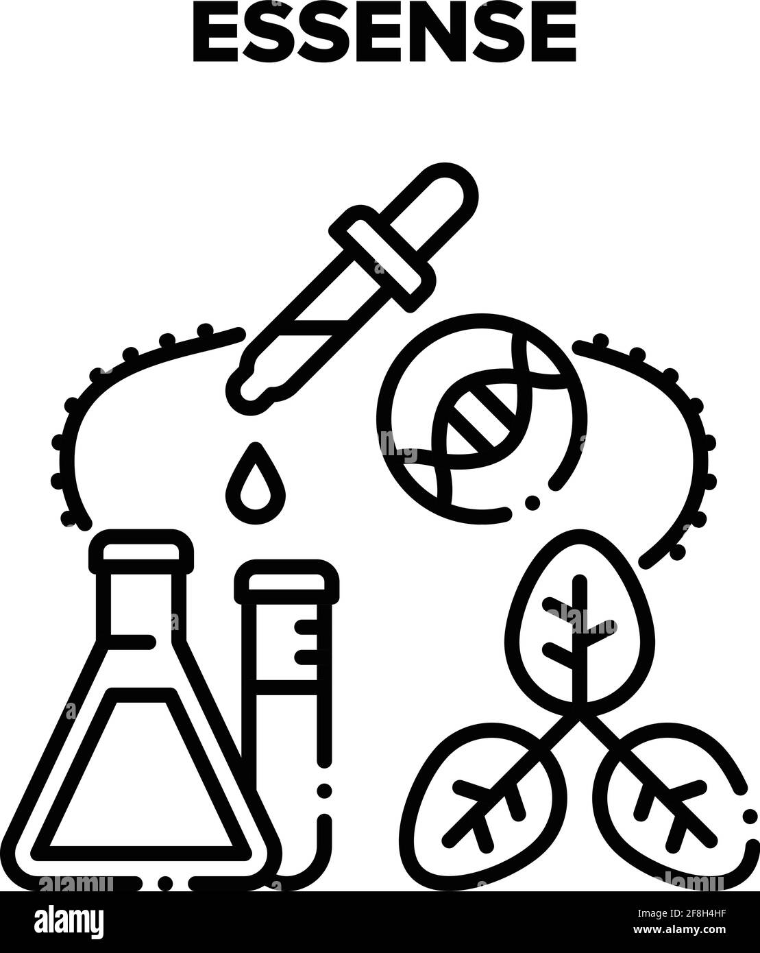 Essence Oil Vector Black Illustration Stock Vector Image & Art - Alamy
