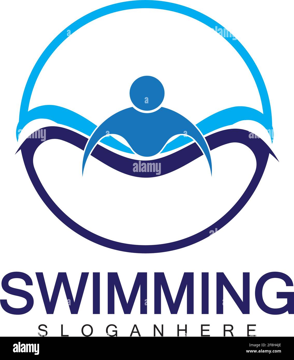 Swimming logo vector illustration design.Swimming Club. Swimmer logo ...