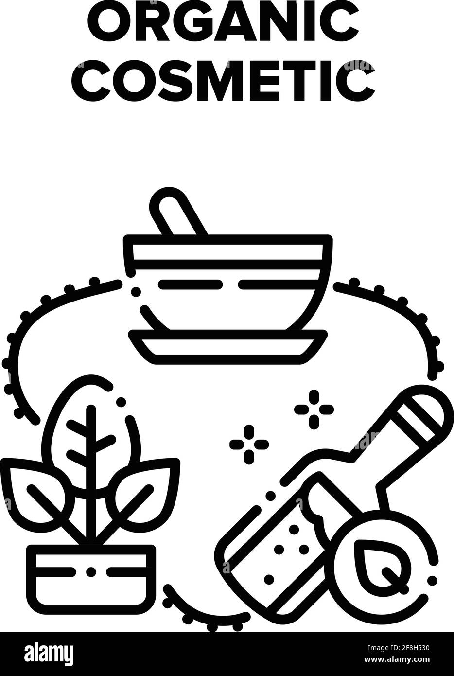 Organic Cosmetic Vector Black Illustration Stock Vector Image & Art - Alamy