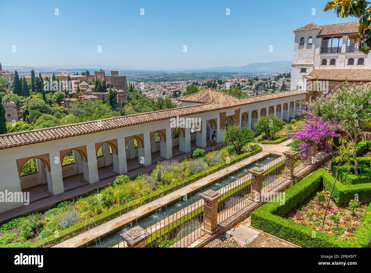 Alhambra and Generalife palace in Granada, Spain Stock Photo - Alamy