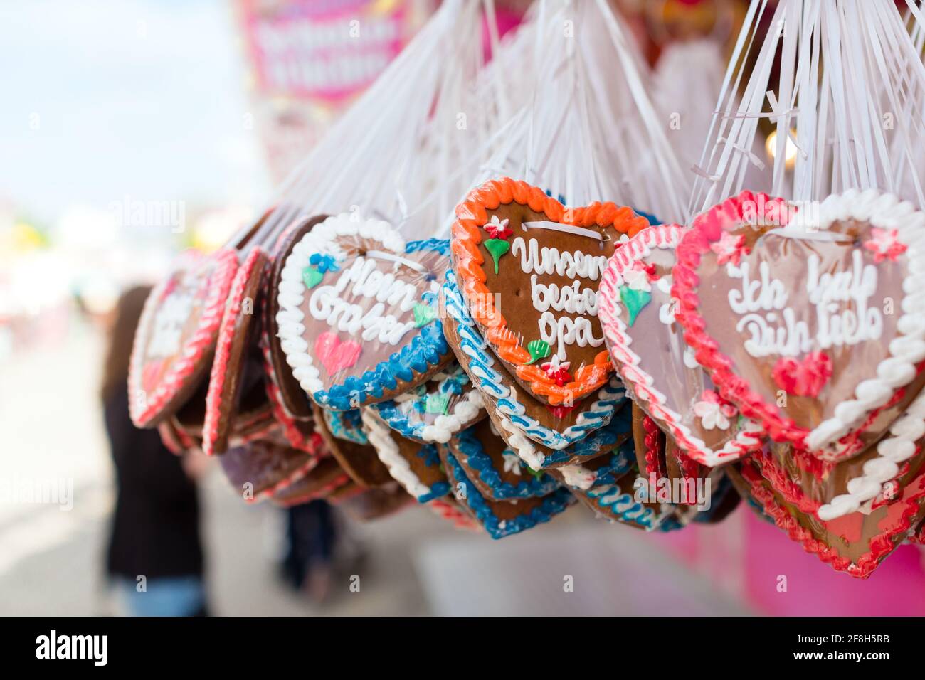 Gingerbread in a booth on traditional festival or Oktoberfest Stock ...