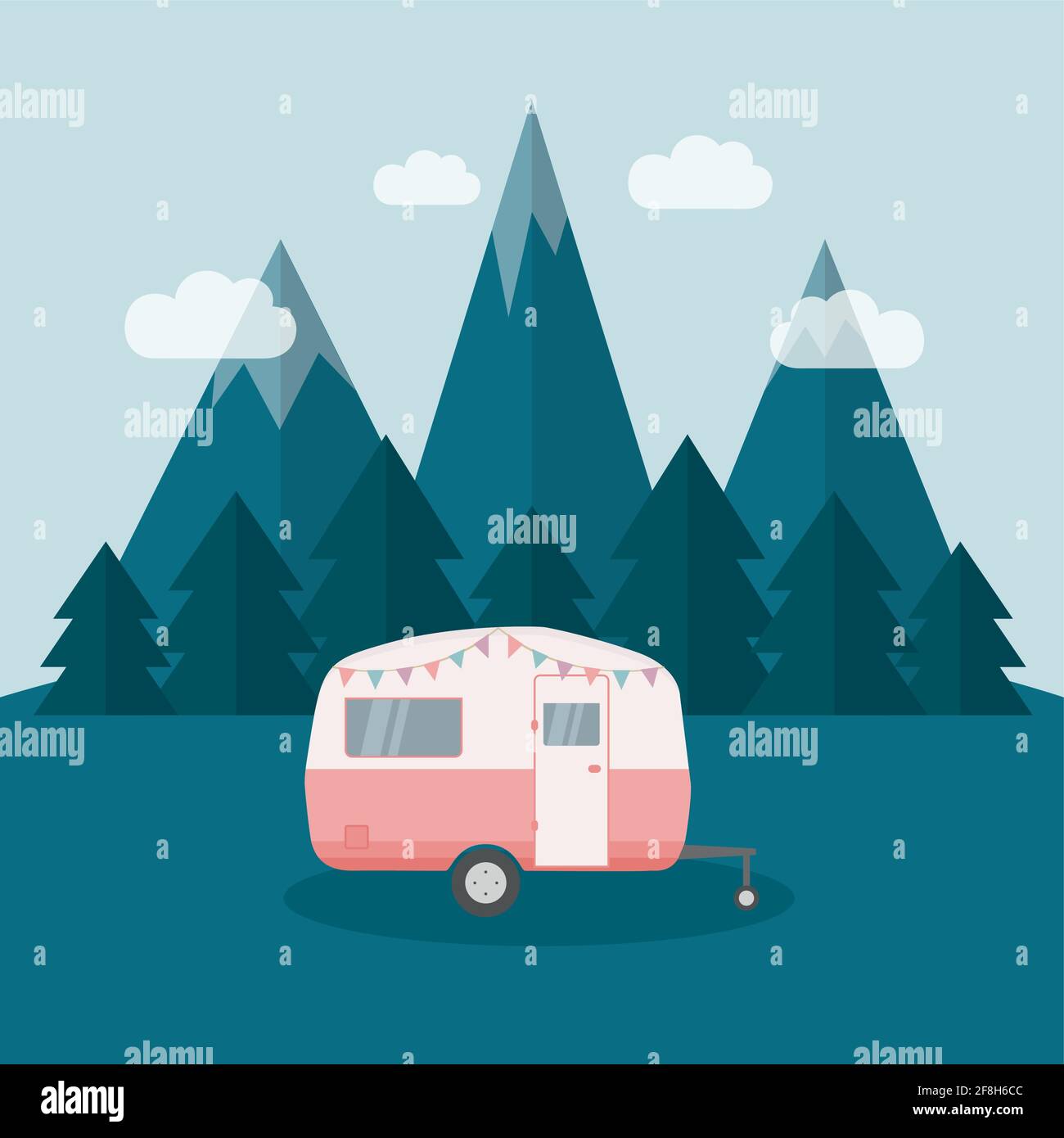 Car Park With A View Stock Vector Images Alamy