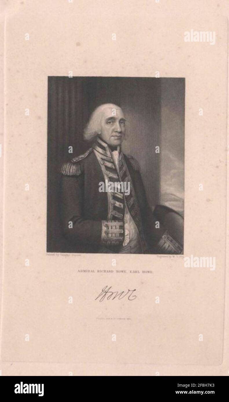 Howe, Richard Earl Stock Photo - Alamy