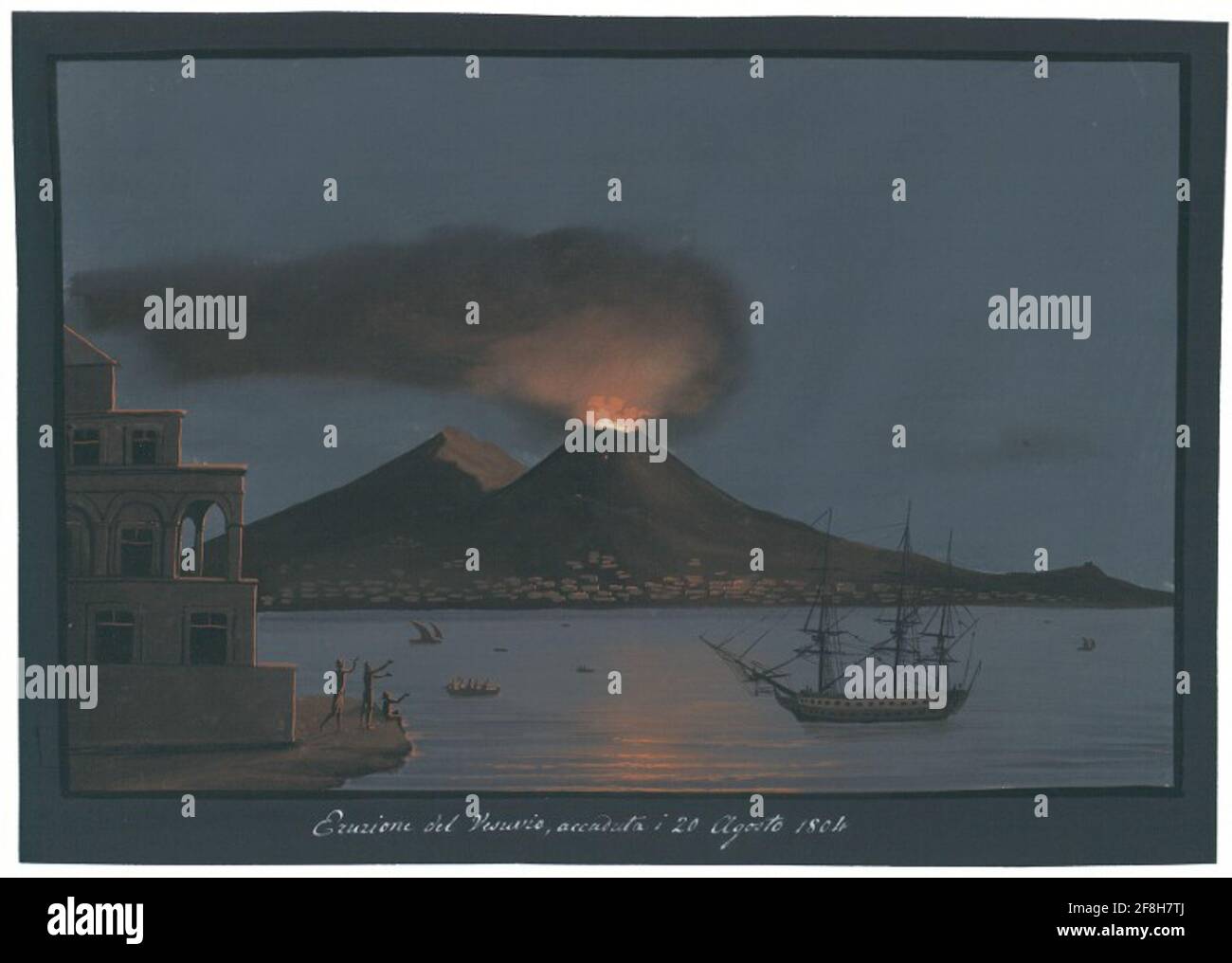 Eruption of Vesuvius, which happened August 20, 1804 Stock Photo - Alamy