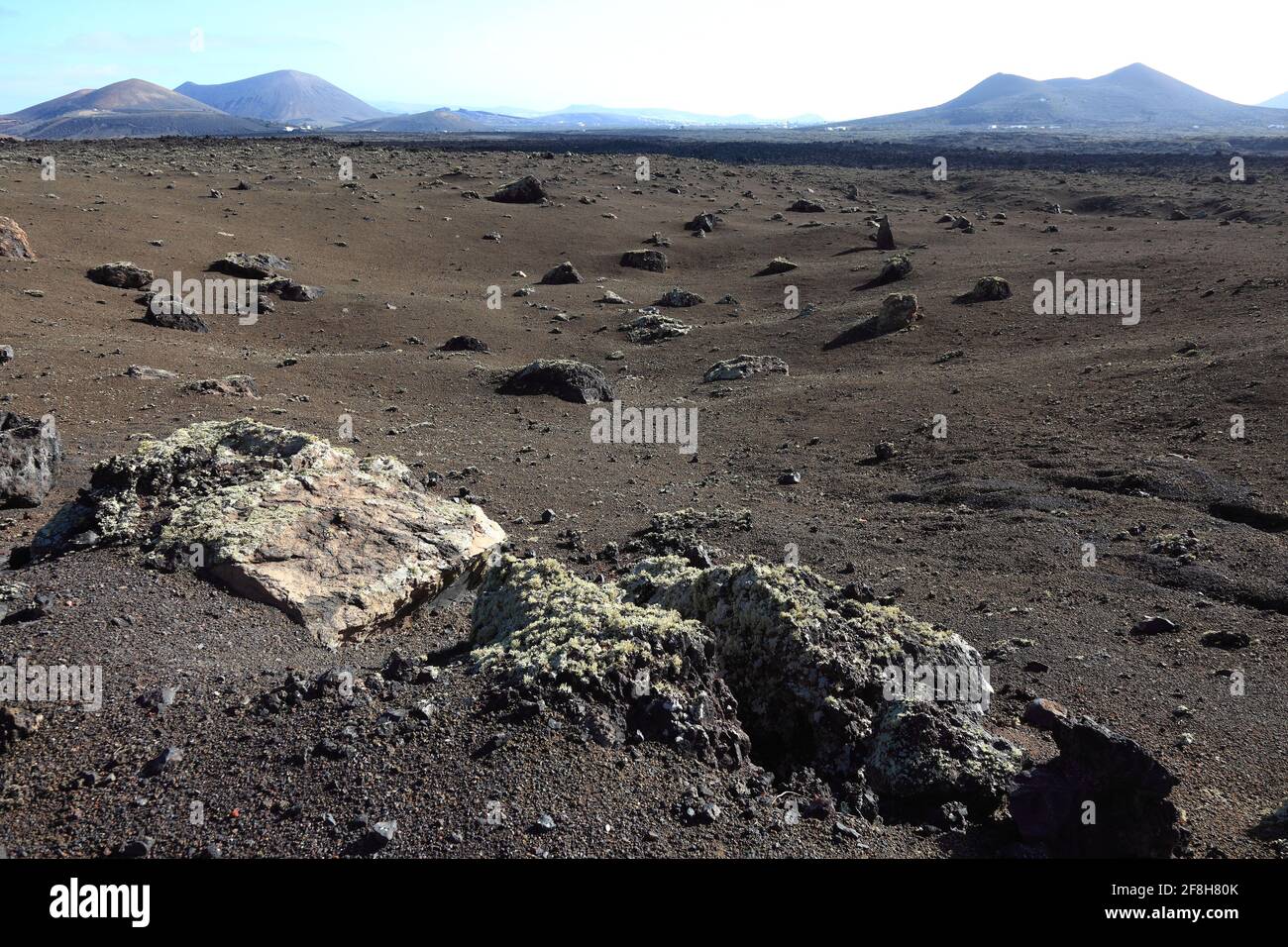 Montana Colorada, Parque Natural de los Vulcanes, landscape at Montano ...