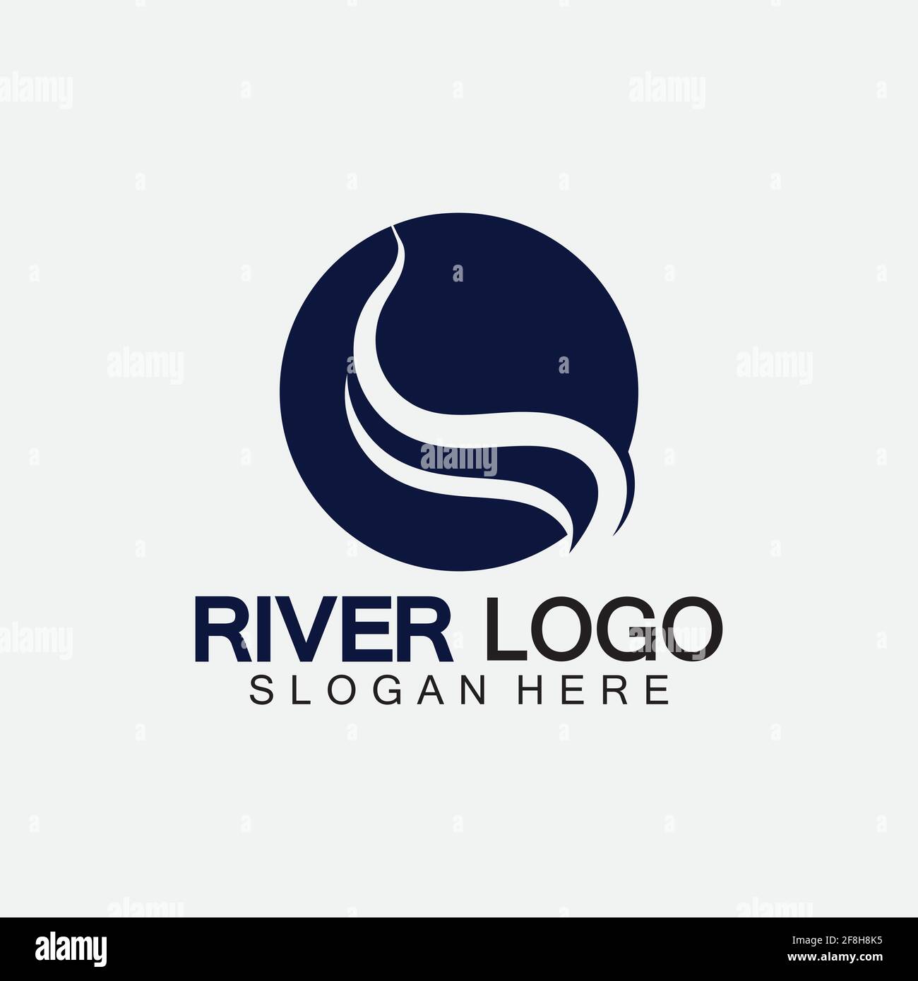 River Logo vector icon illustration design template Stock Vector Image ...