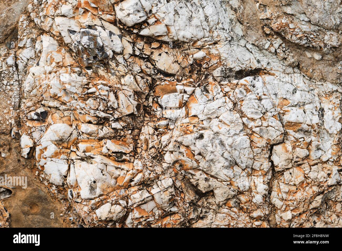 Unusual beautiful orange stone texture. Minimalistic geological ...