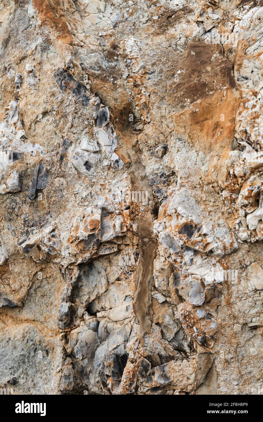 Unusual beautiful orange stone texture. Minimalistic geological ...