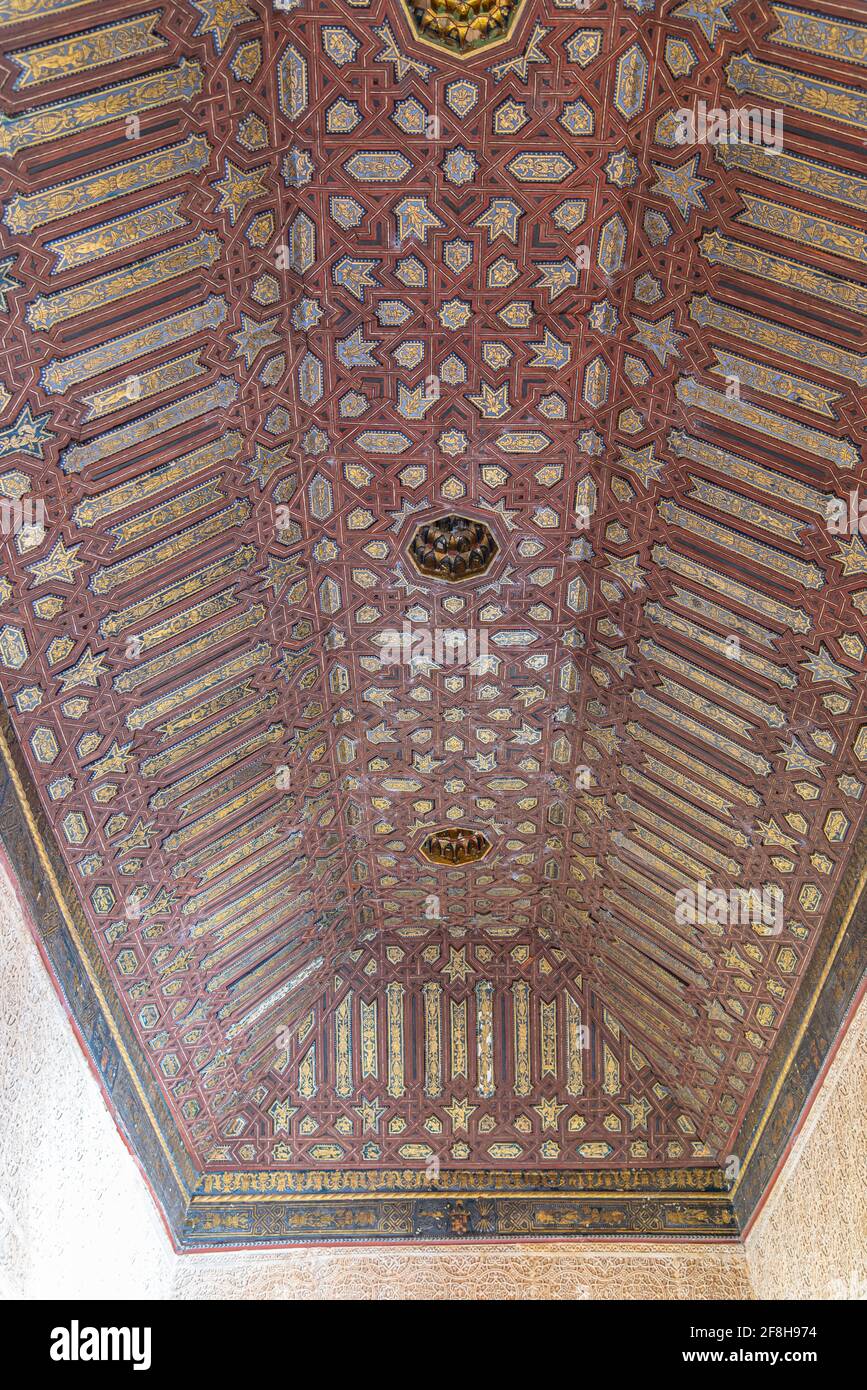 Ceiling inside of Alhambra palace in Granada, Spain Stock Photo - Alamy