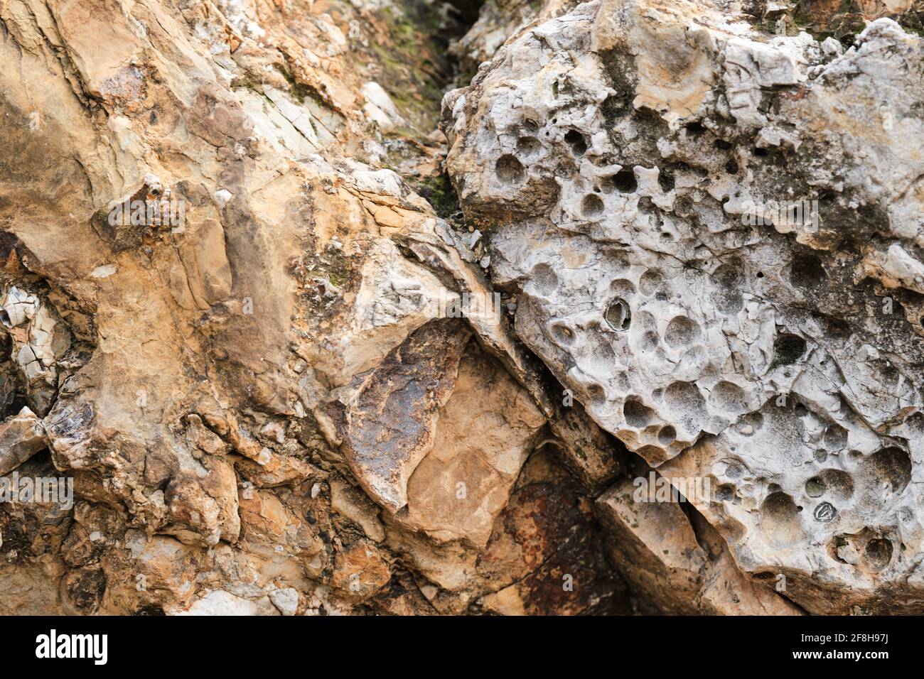 Unusual beautiful orange stone texture. Minimalistic geological ...