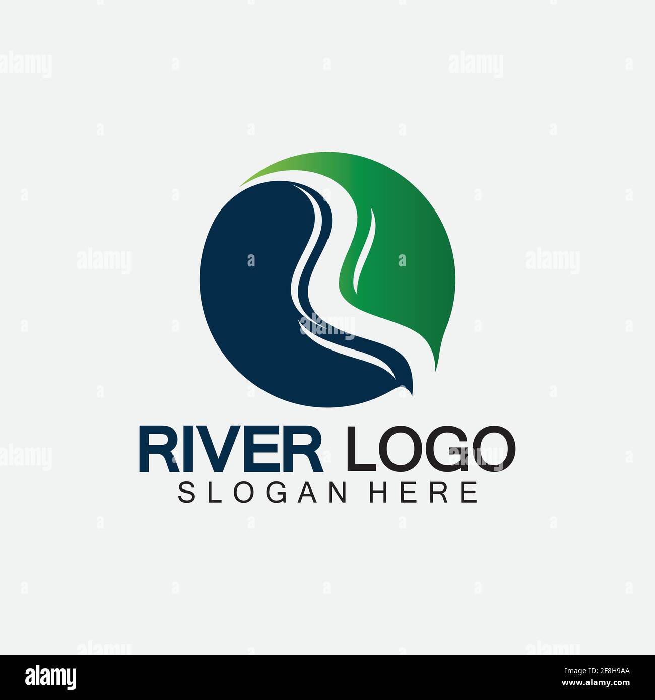 River Logo vector icon illustration design template Stock Vector Image ...