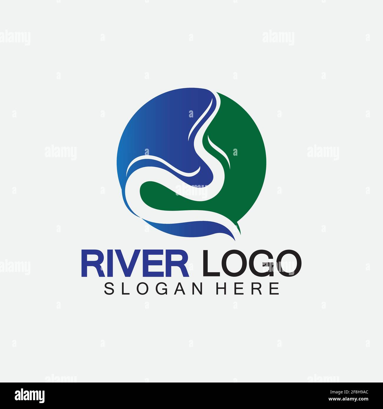 River Logo vector icon illustration design template Stock Vector Image ...