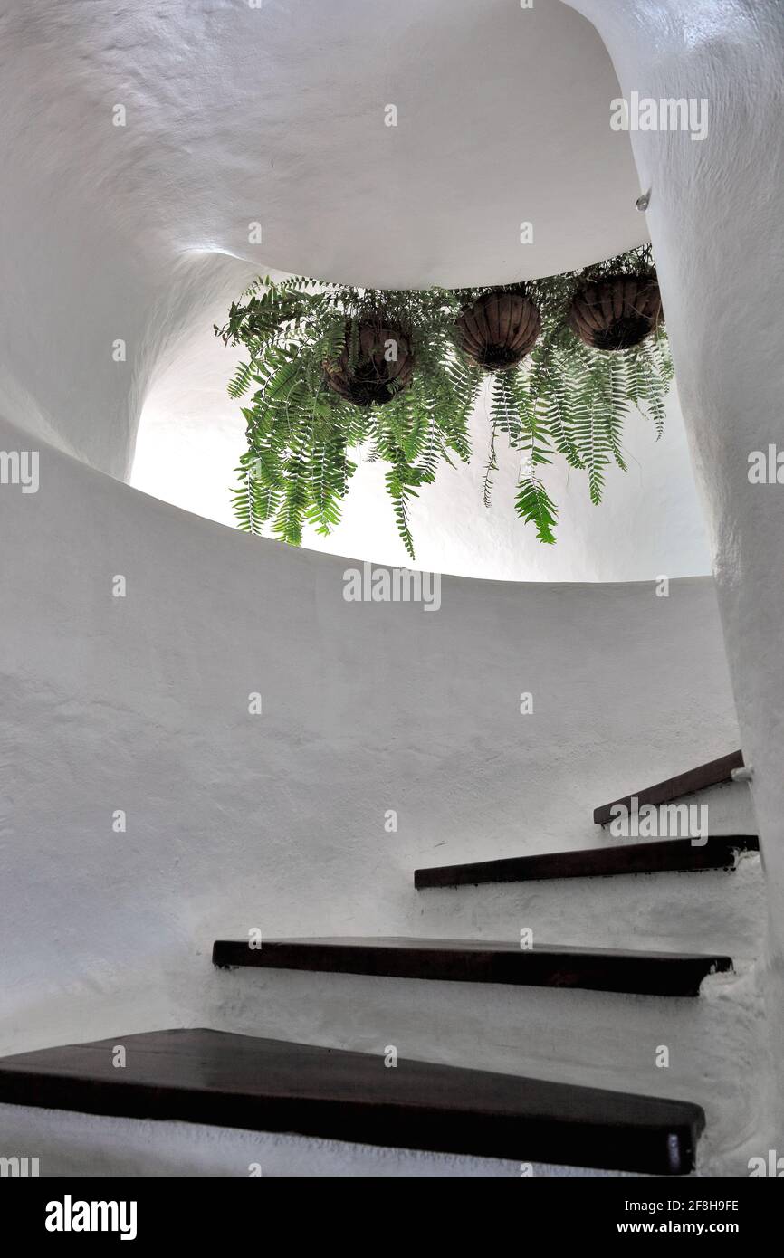 stairs, interior design, Mirador del Río is a viewpoint situated on an ...