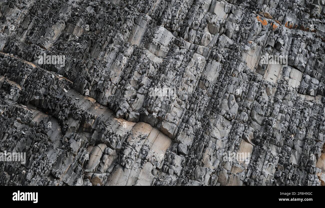 Gray striped rock. Texture natural minimalistic stone background ...