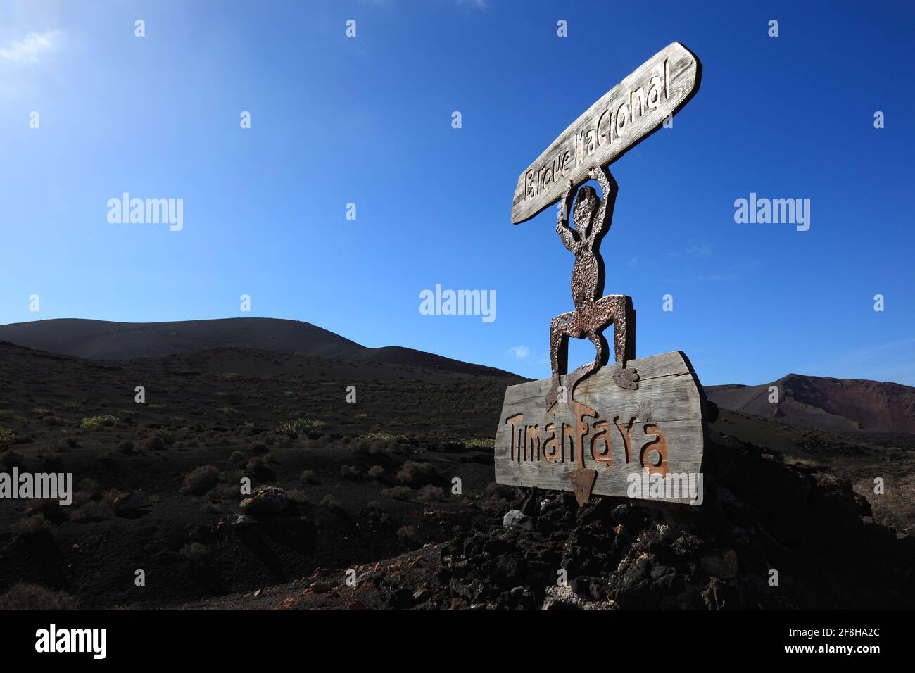 Symbol of the National Park of Timanfaya, Parque Nacional de Timanfaya ...