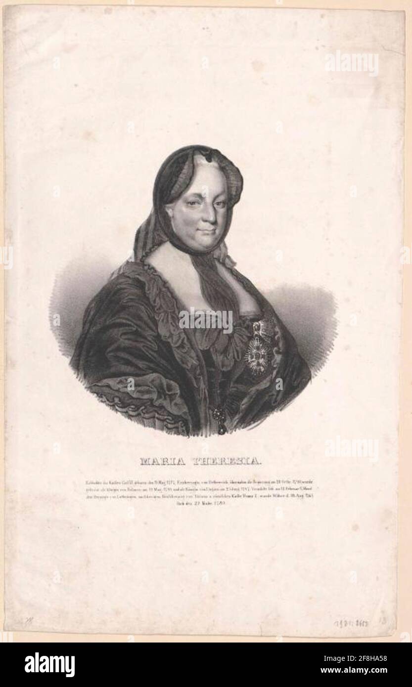 Maria Theresia, Roman-German Empress Maria Theresia in Witwentracht ...