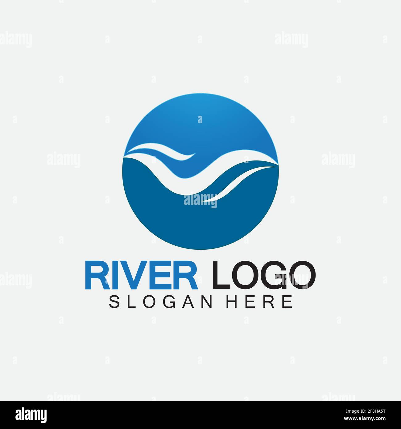 River Logo vector icon illustration design template Stock Vector Image ...