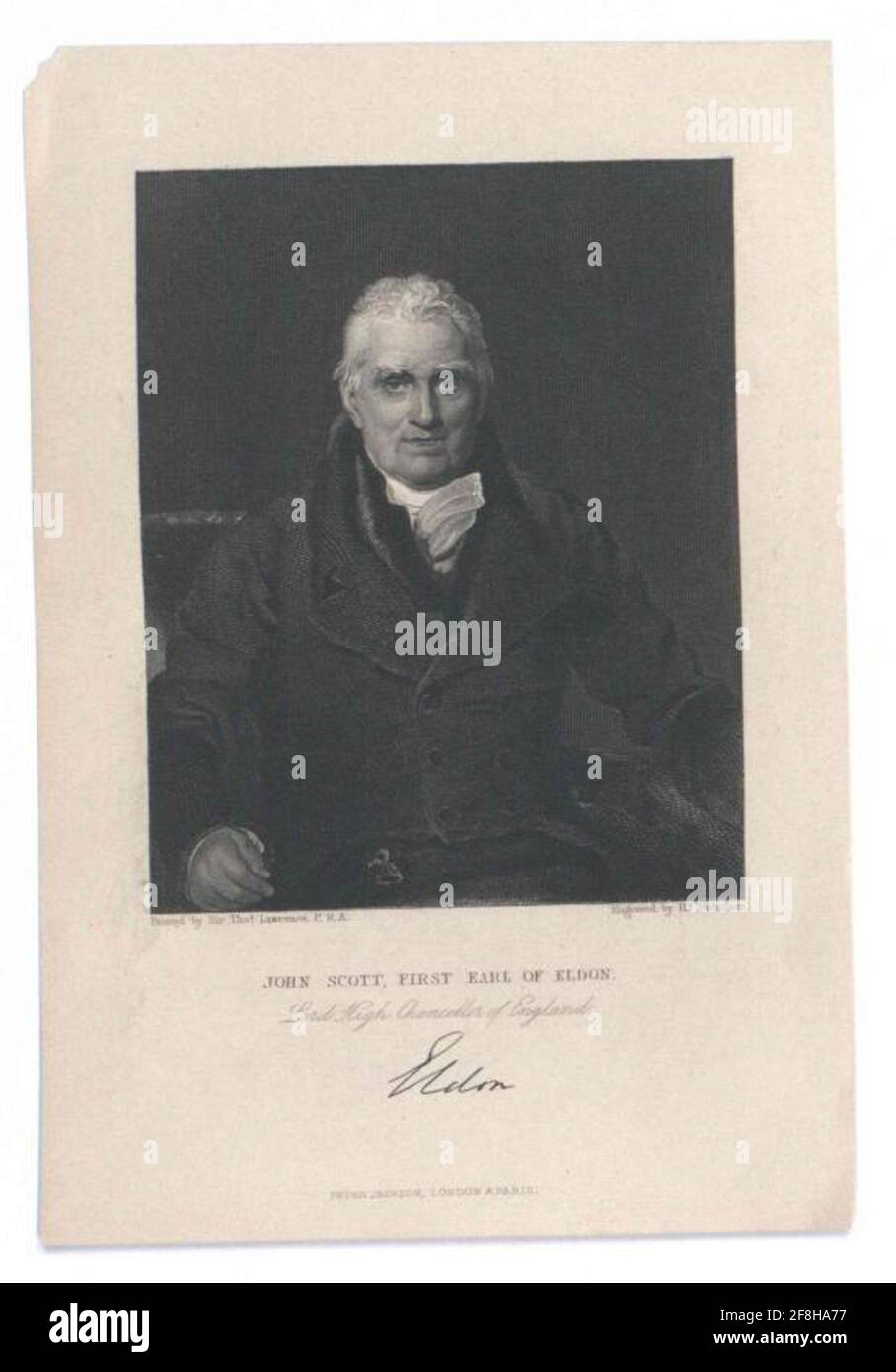 Scott, 1. Earl of Eldon, John Stock Photo - Alamy