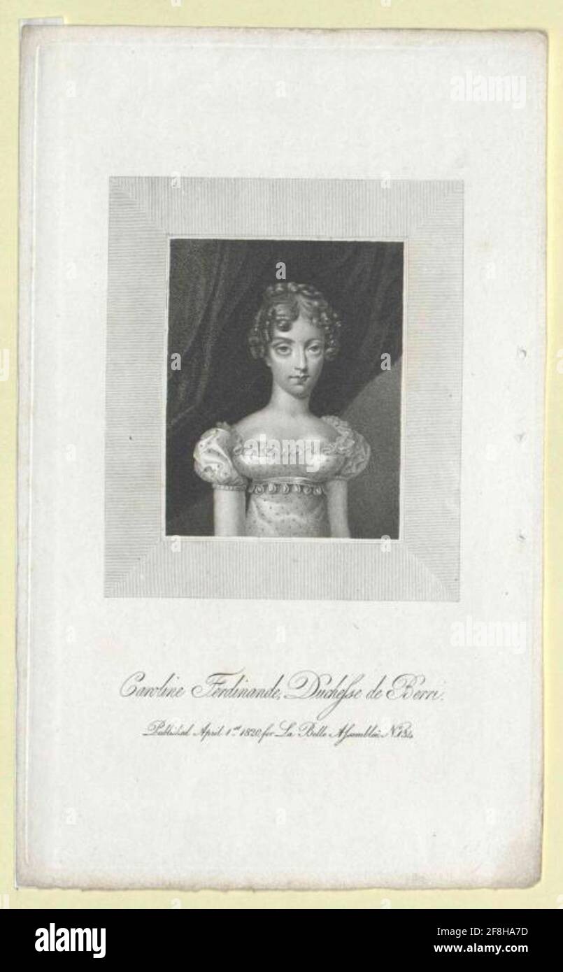 Karoline, Princess of Naples Sicily Stock Photo - Alamy