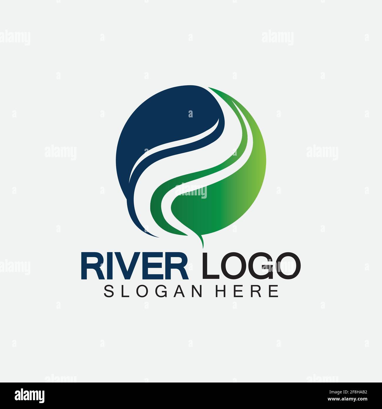 River Logo vector icon illustration design template Stock Vector Image ...