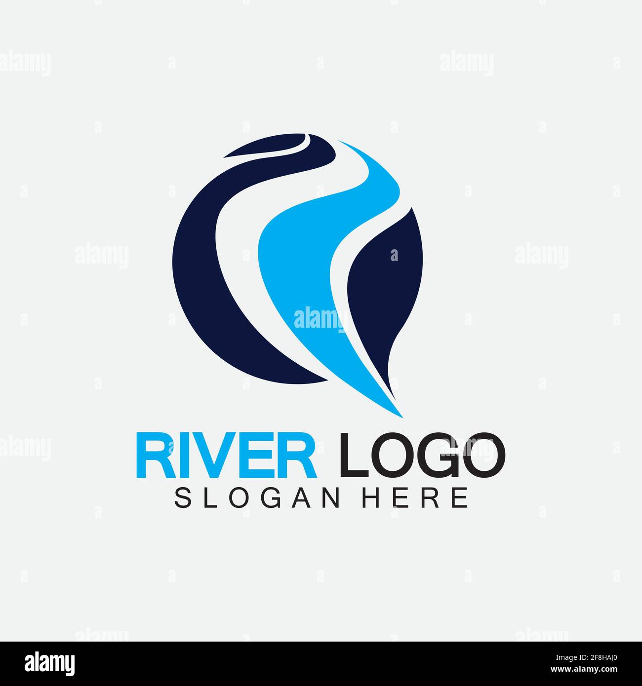 River Logo vector icon illustration design template Stock Vector Image ...