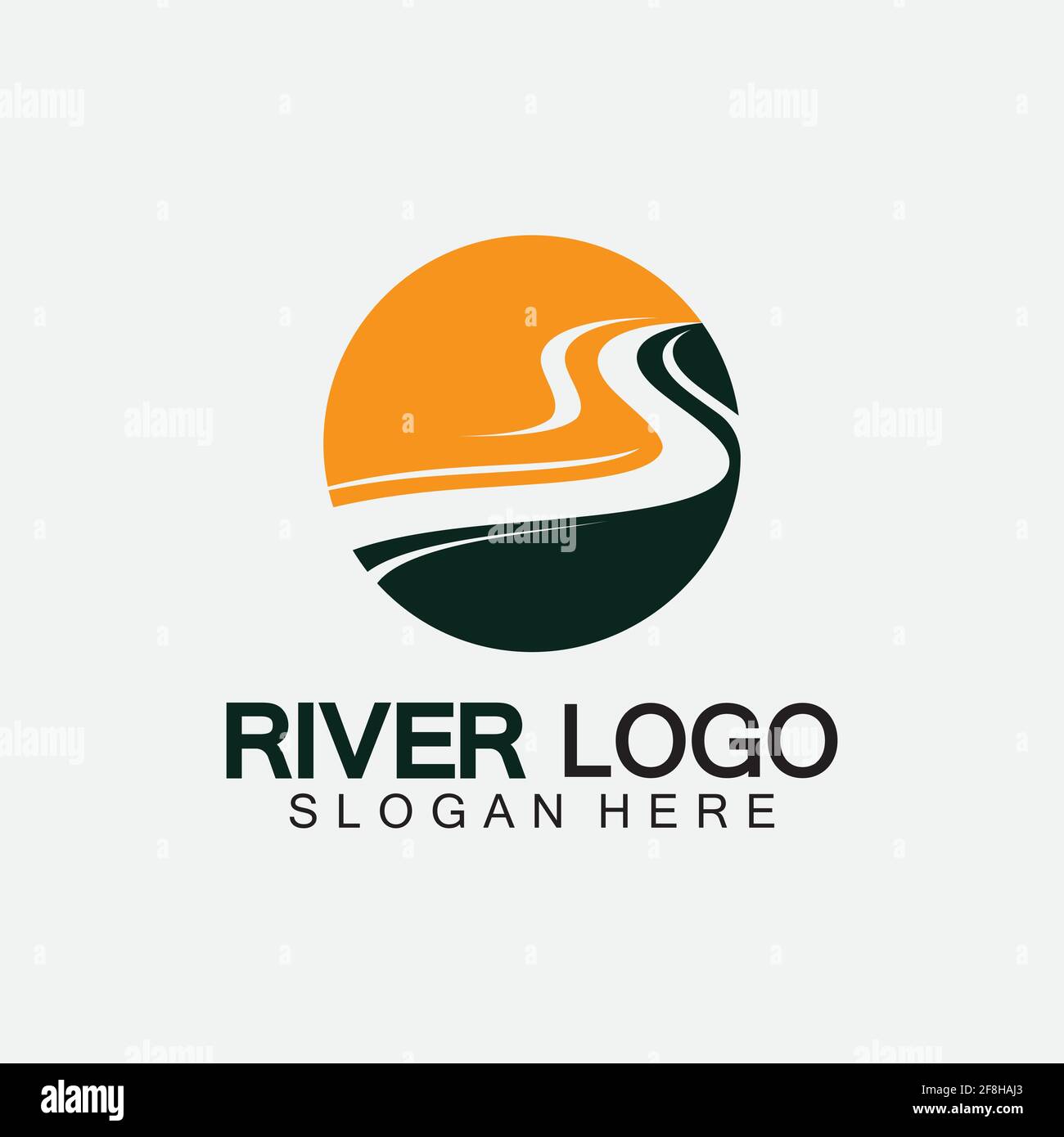 River Logo vector icon illustration design template Stock Vector Image ...