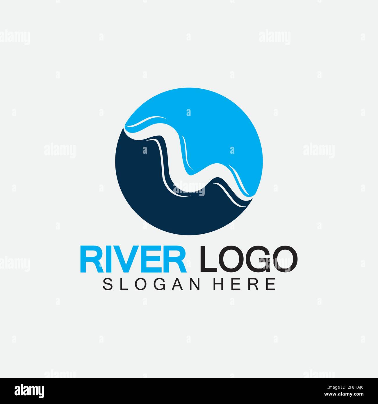 River Logo vector icon illustration design template Stock Vector Image ...