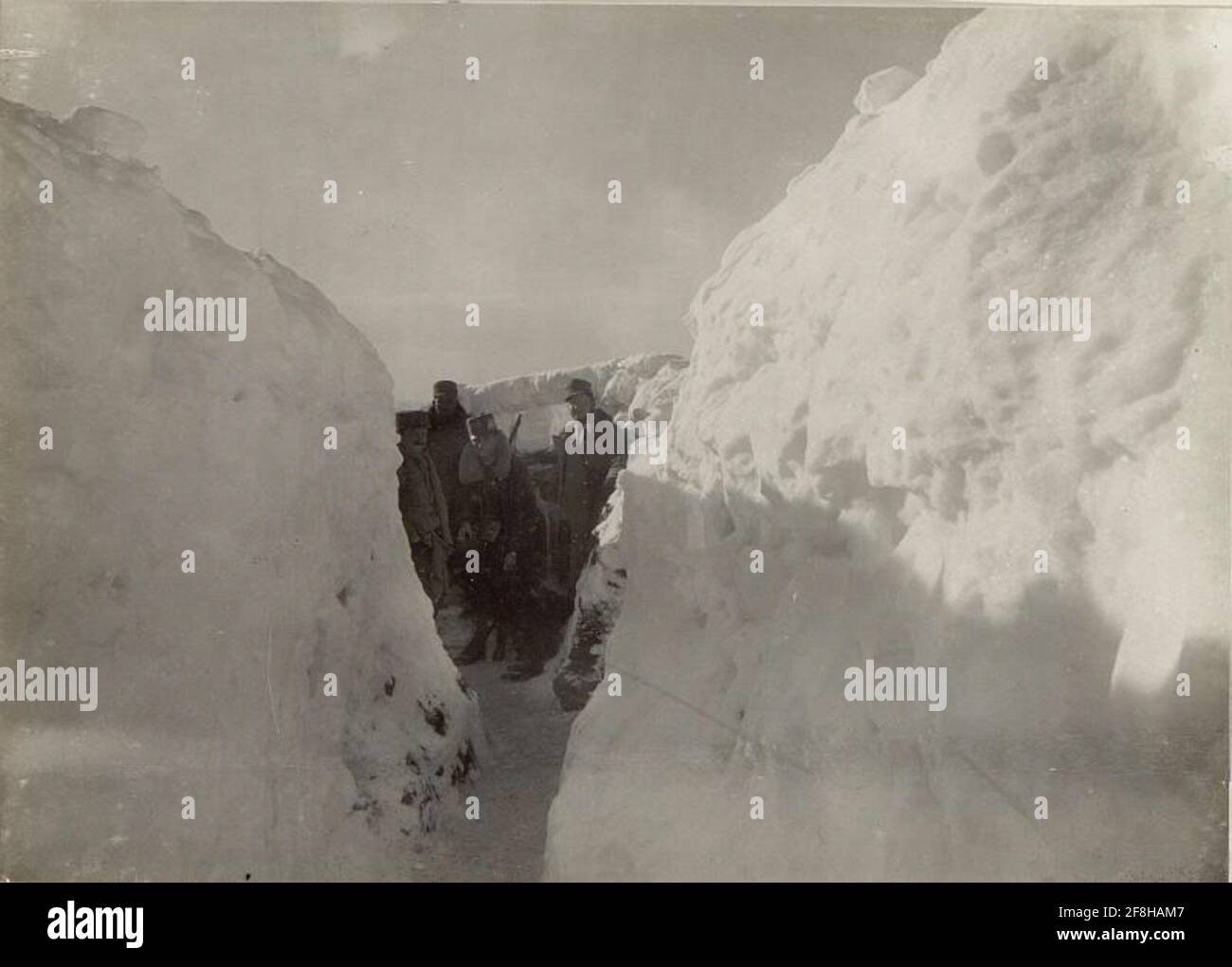 Snow shunt trench at the outside Stock Photo - Alamy