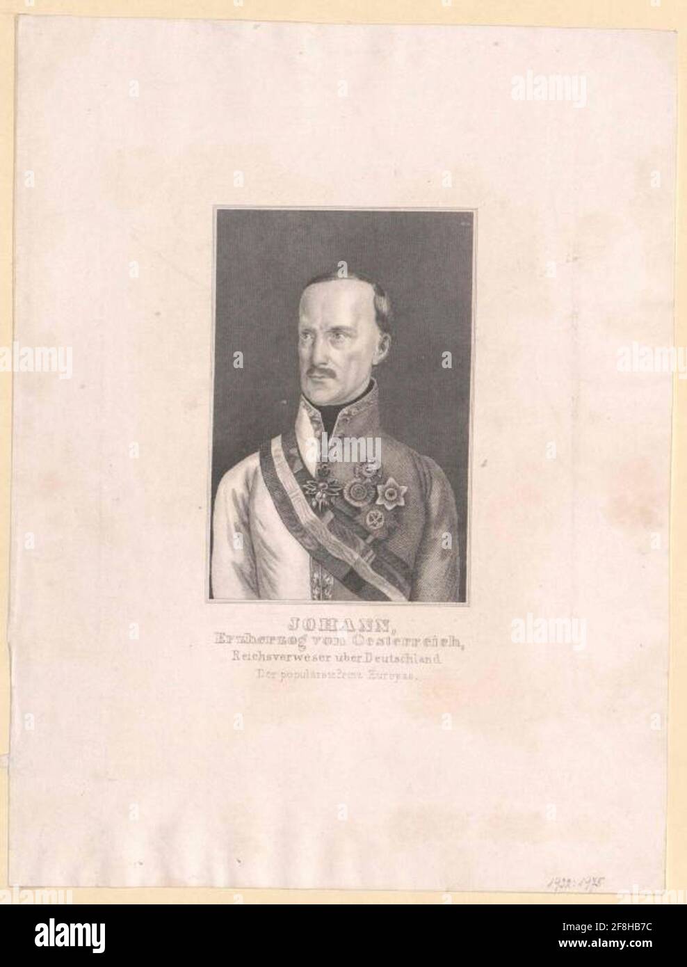 Johann, Archduke of Austria Stock Photo - Alamy