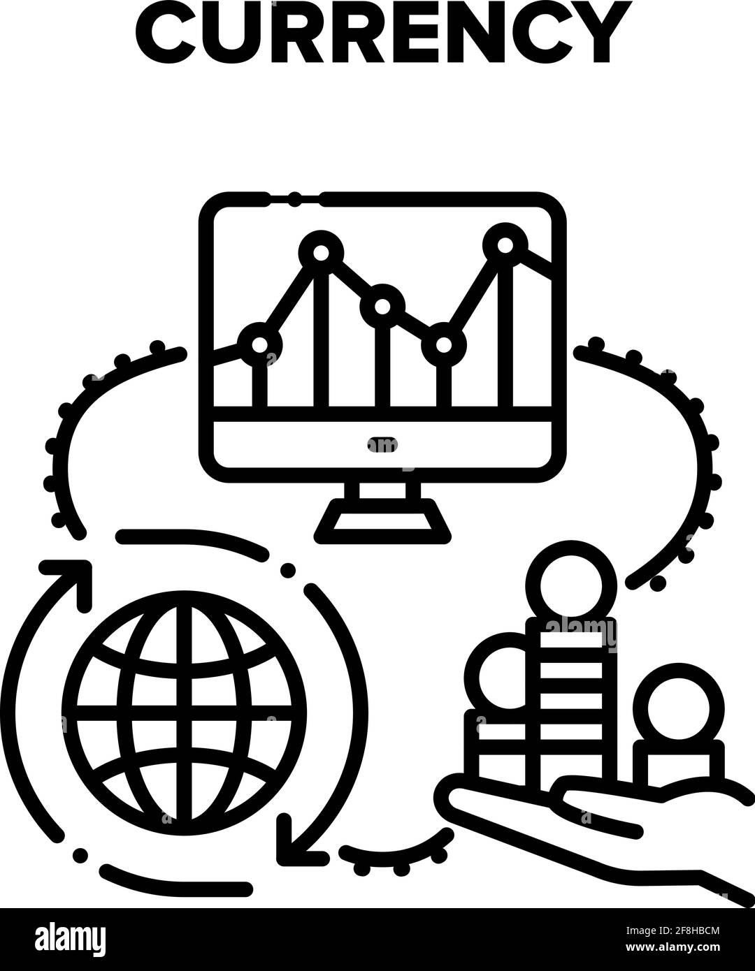 Currency Money Vector Black Illustration Stock Vector Image & Art - Alamy