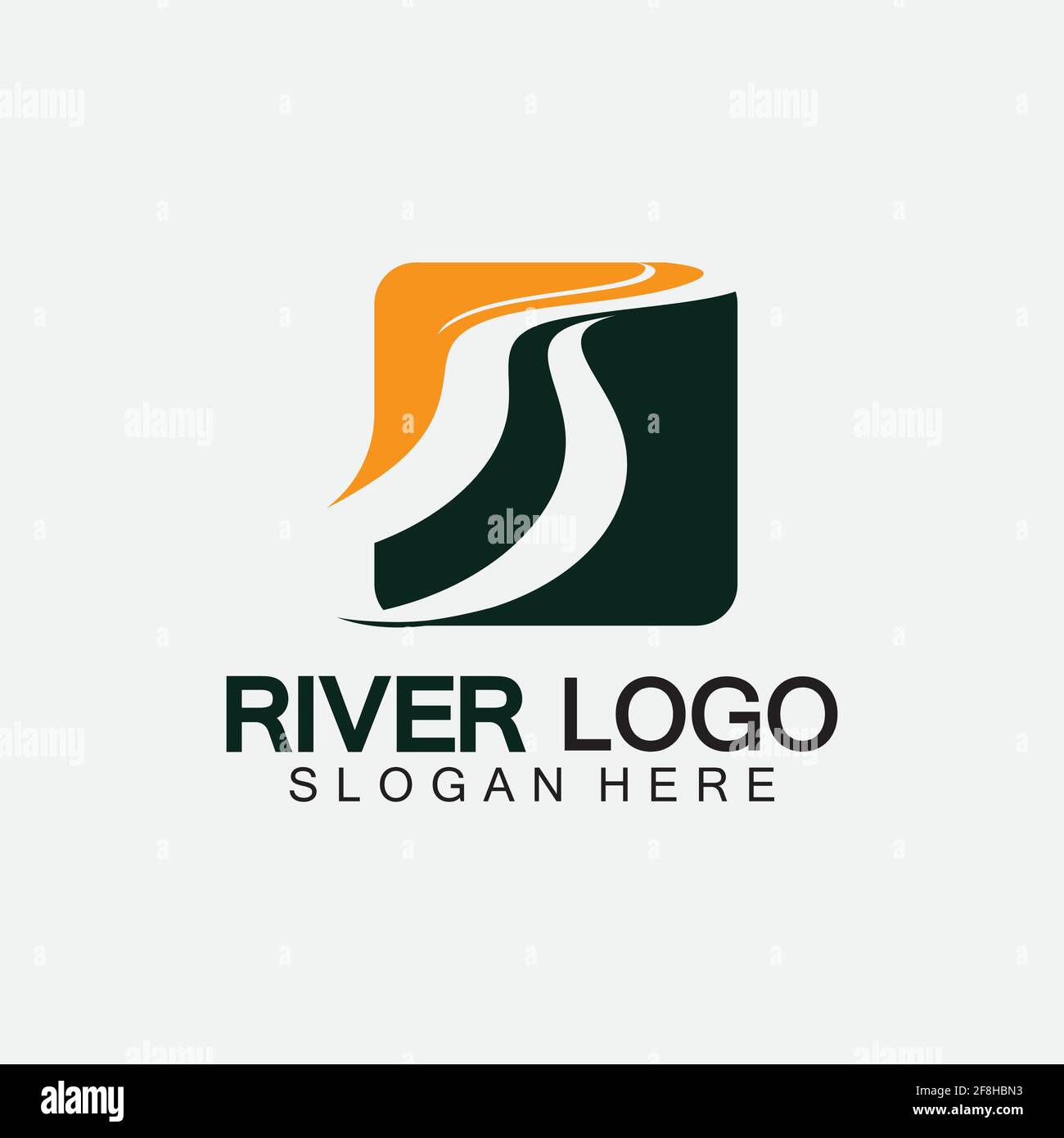 River Logo vector icon illustration design template Stock Vector Image ...