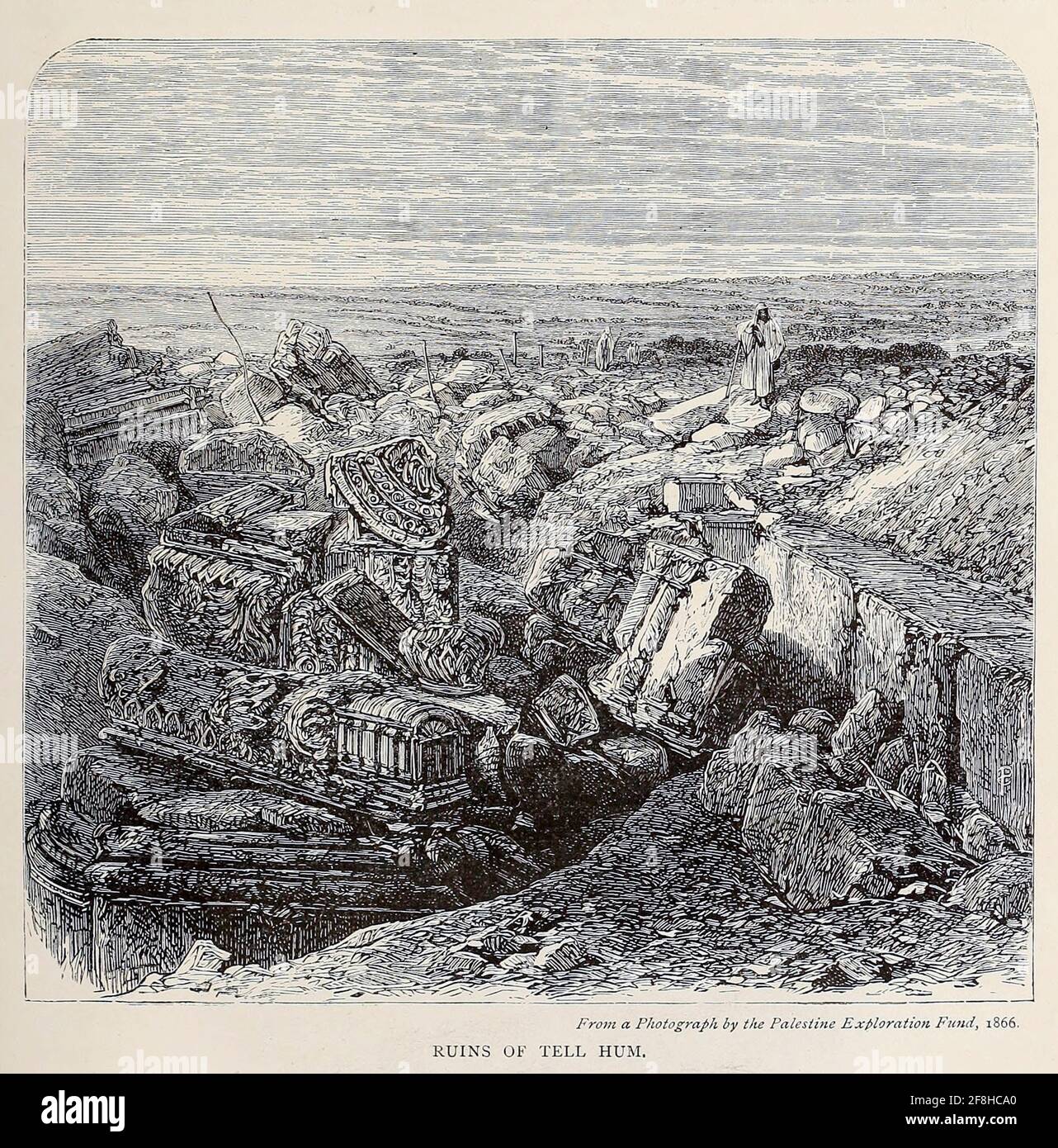Ruins of Tell Hum [Capernaum] From the book 'Those holy fields ...