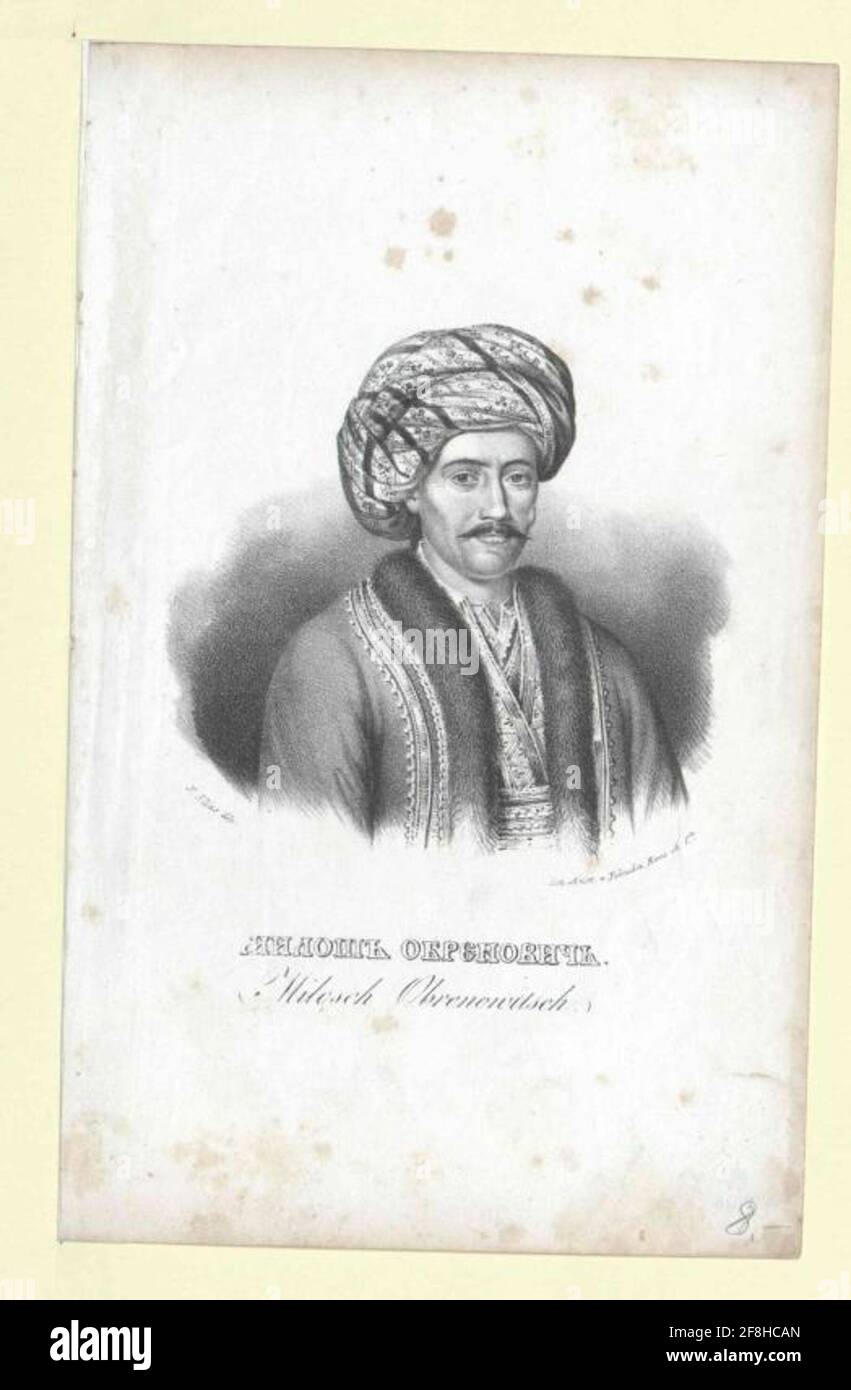 Milosch Obrenovich, Prince of Serbia Stock Photo - Alamy