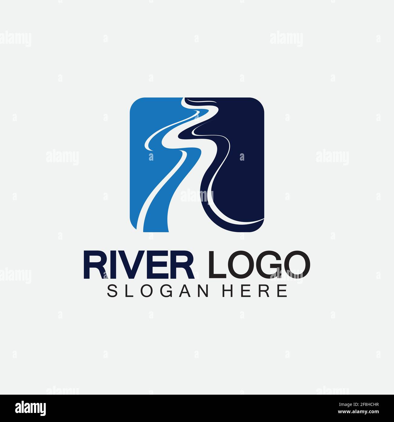River Logo vector icon illustration design template Stock Vector Image ...