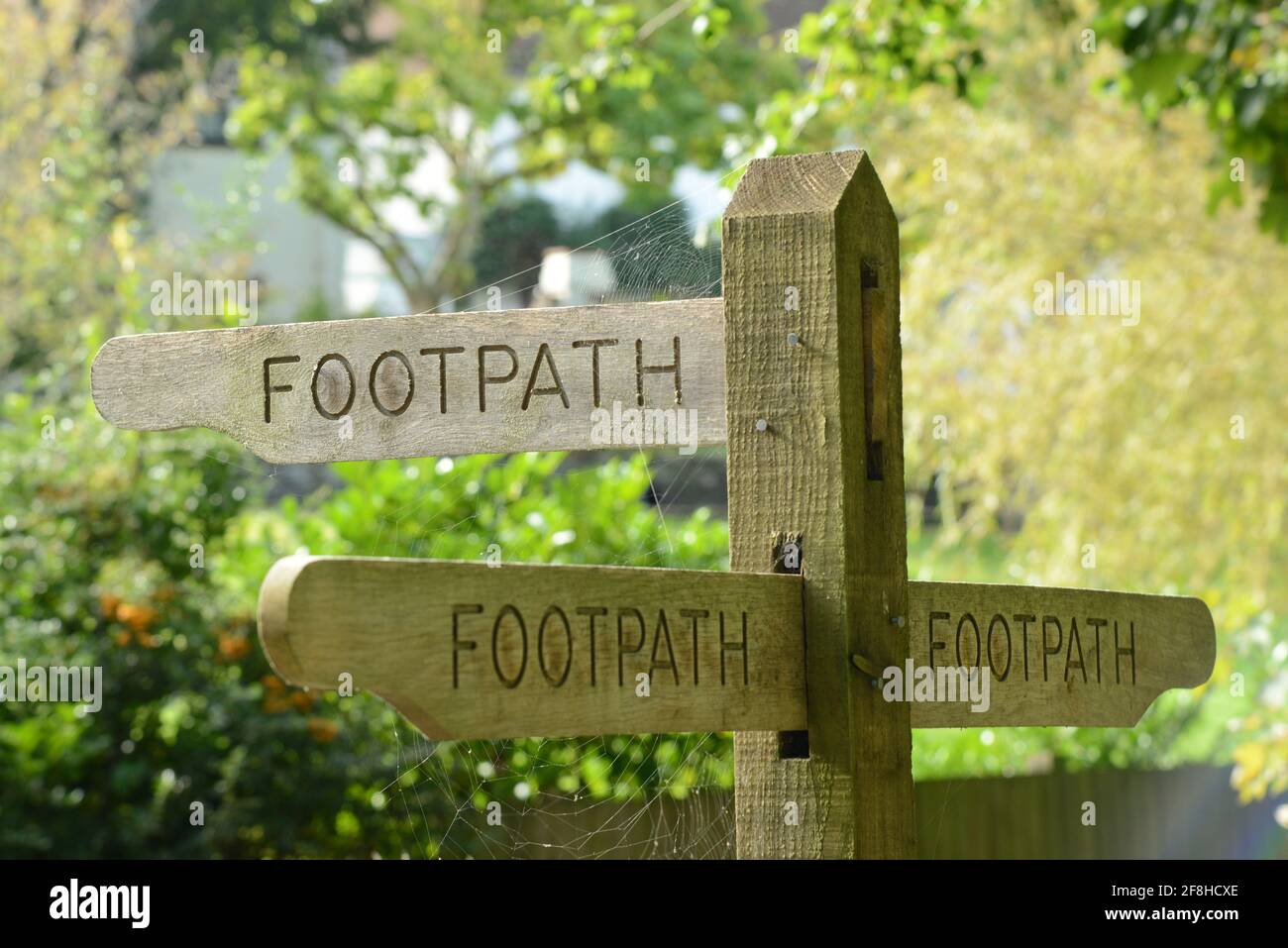 Footpath sign post Stock Photo - Alamy